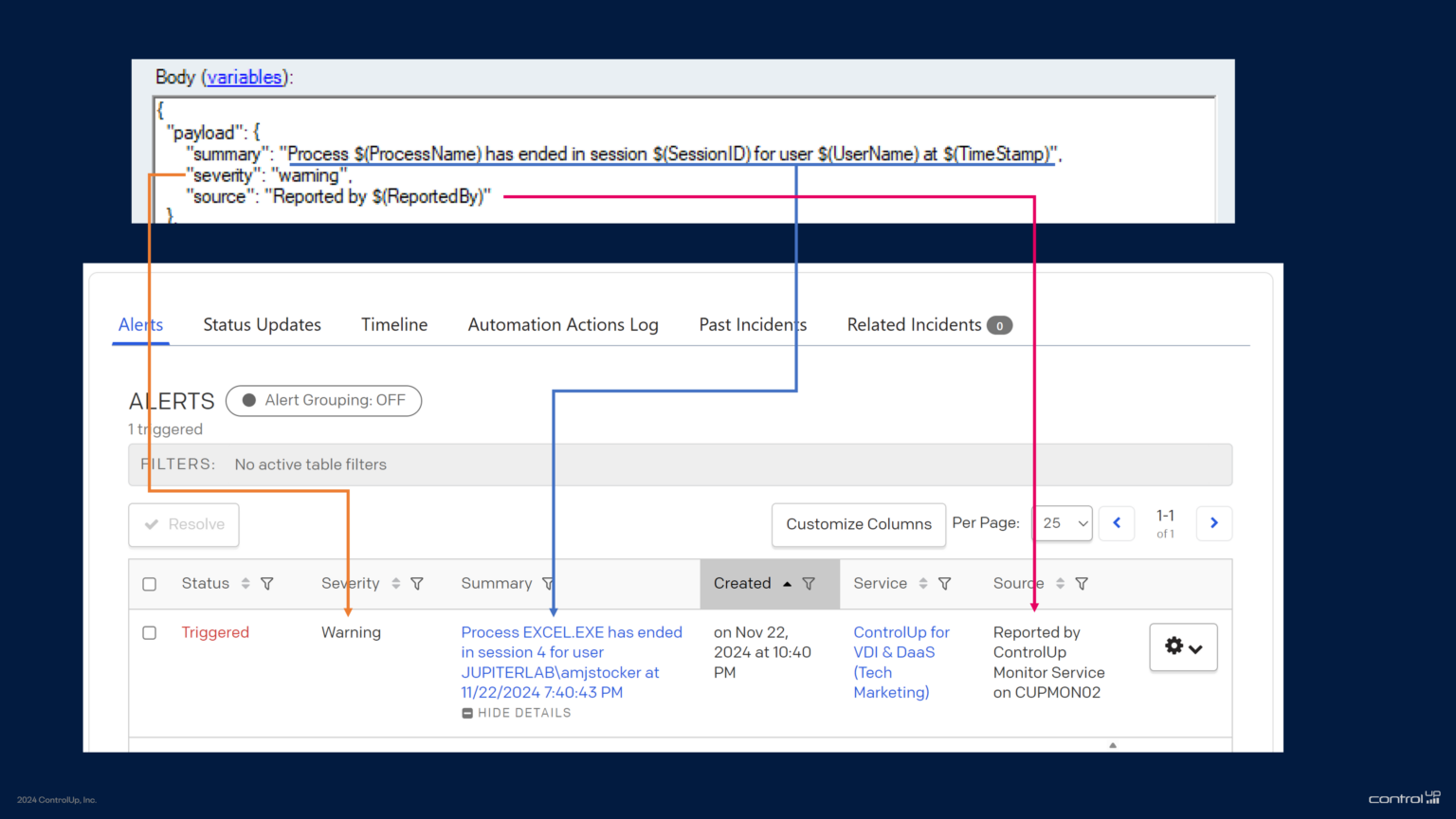 How To Use Controlups Rest Api Actions To Send Incidents To Pagerduty Controlup
