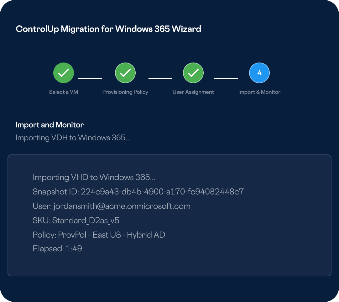 ControlUp Migrate Windows 365 | Windows Migration Assistant