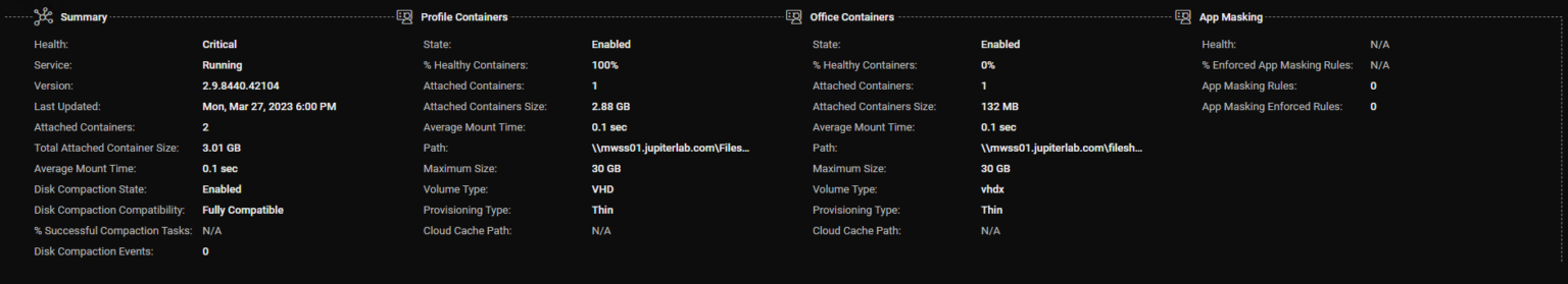 Monitoring and Troubleshooting FSLogix Profile Containers
